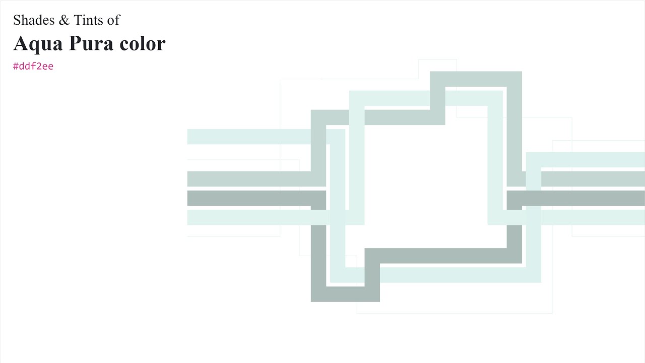 Shades & Tints of Aqua Pura color #ddf2ee A Warm Green color #c4d7d3 # ...