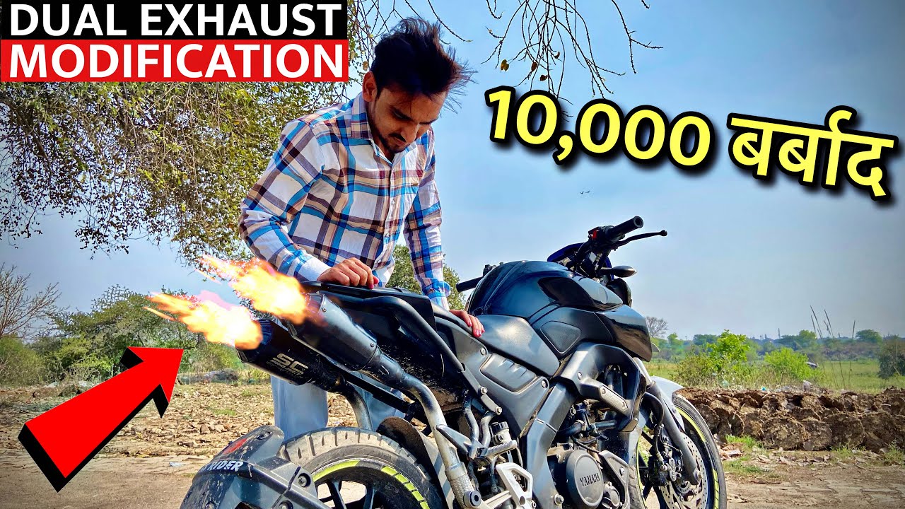 2023 Yamaha MT-15 Dual Exhaust Modification | Modified MT-15 ...