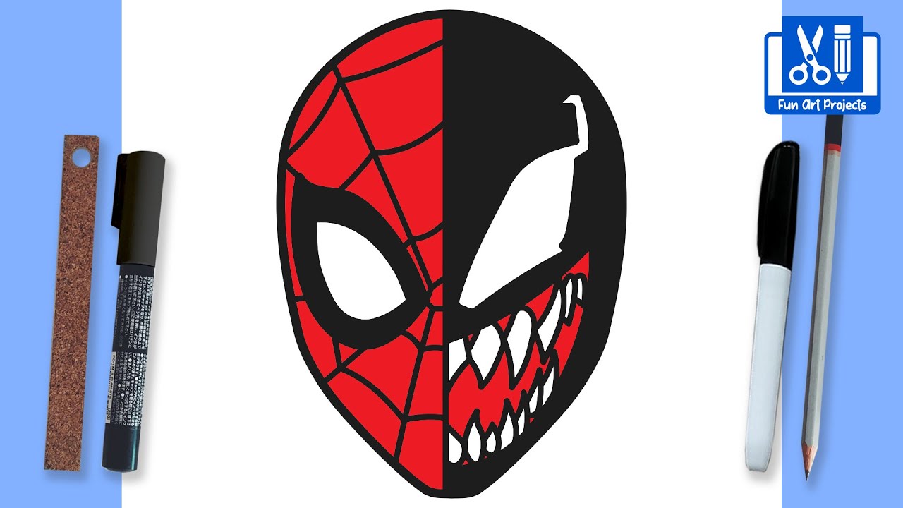 How To Draw SPIDERMAN VS VENOM | Draw Marvel Characters Step By Step ...
