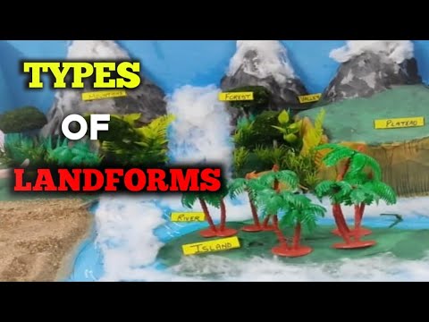 types of landforms/ how to make types of landforms model for school ...