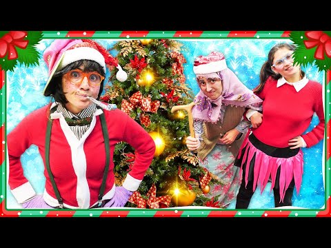 Okutay ve Cicisu, yaşlı teyzenin yılbaşı ağacını çalıp süslüyor! Eğlenceli komik video!