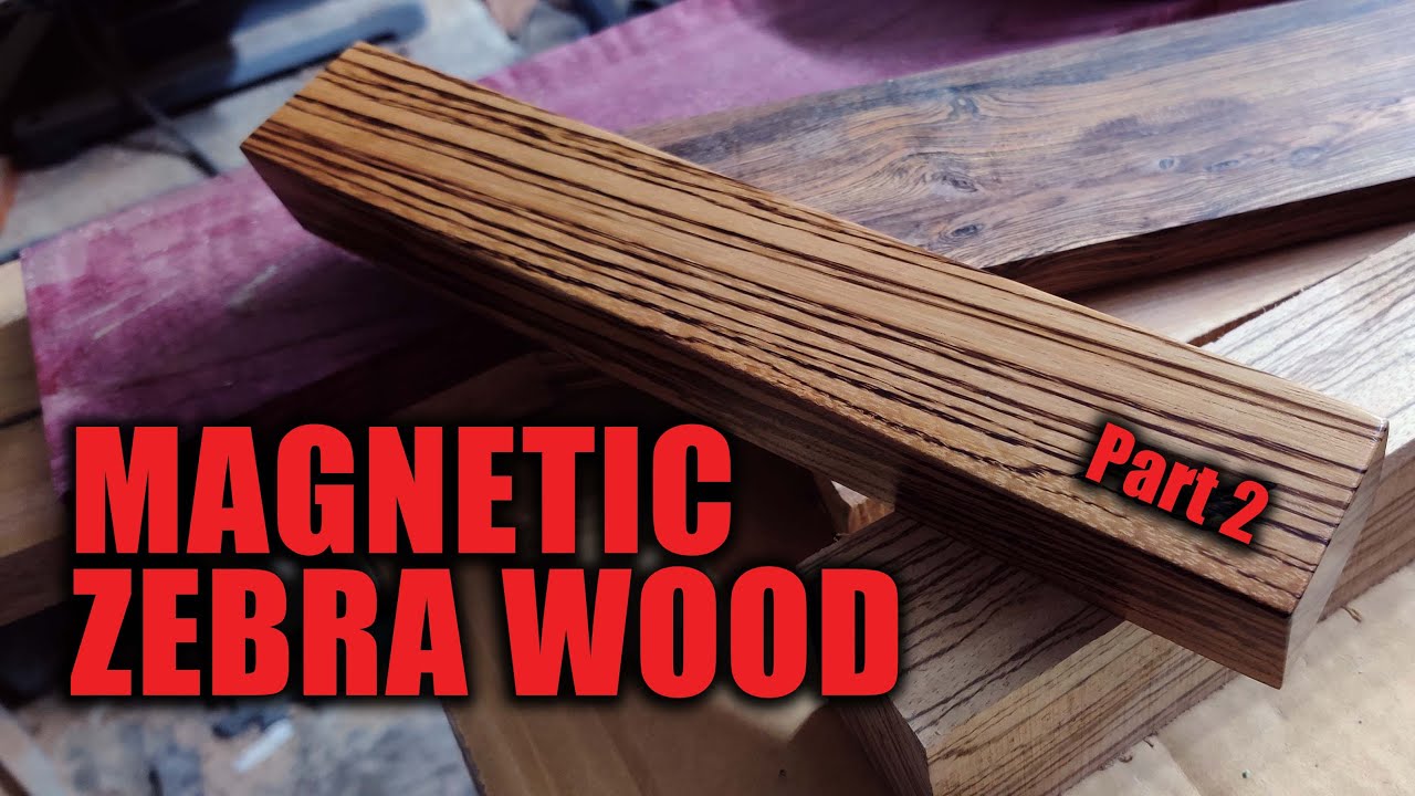 Magnetic Zebra Wood Knife Block: Part 2 - Making it Magnetic - YouTube