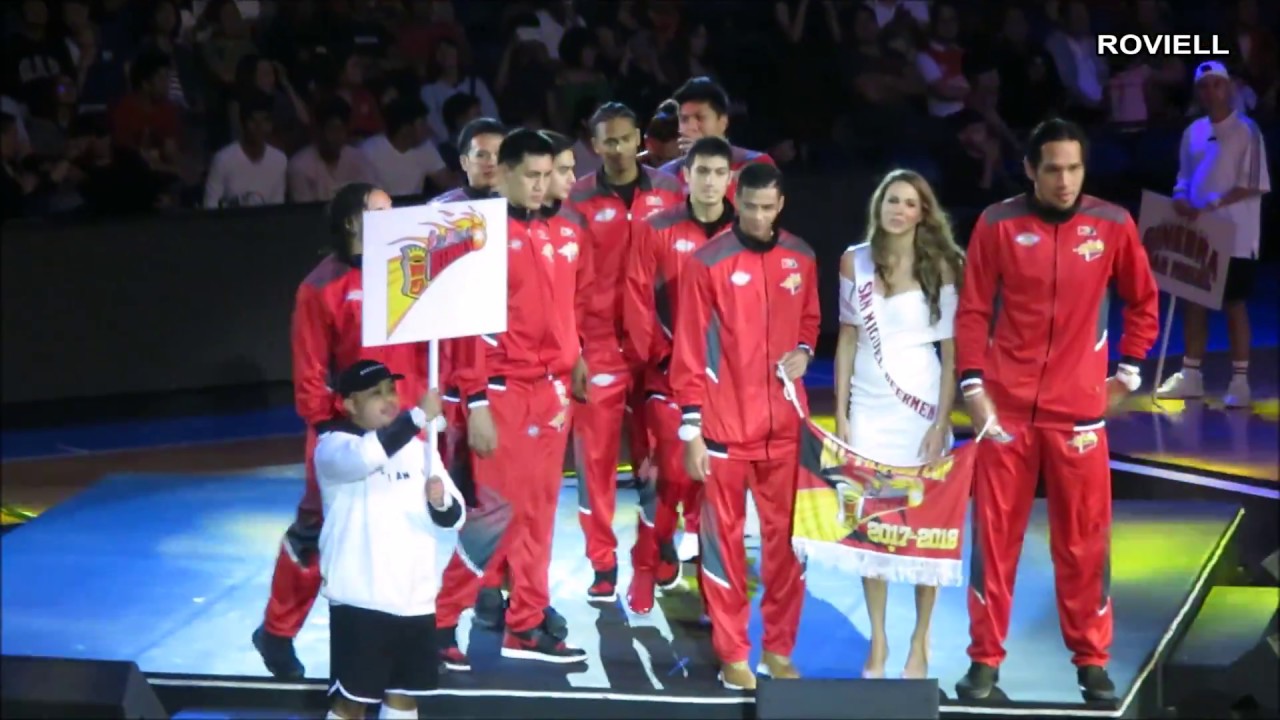 PBA Opening 2017 2018 San Miguel Beermen - Muse Jodie Tarasek - YouTube