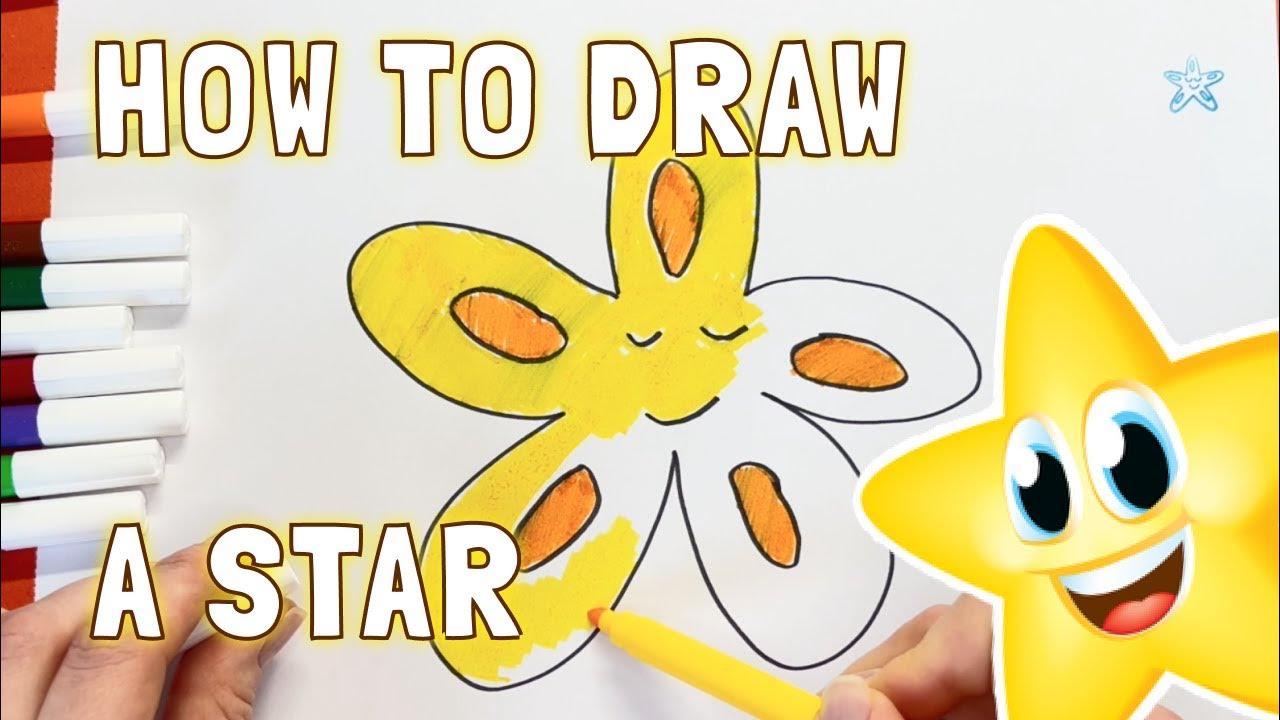 How to Draw a Cute Star for Kids - YouTube