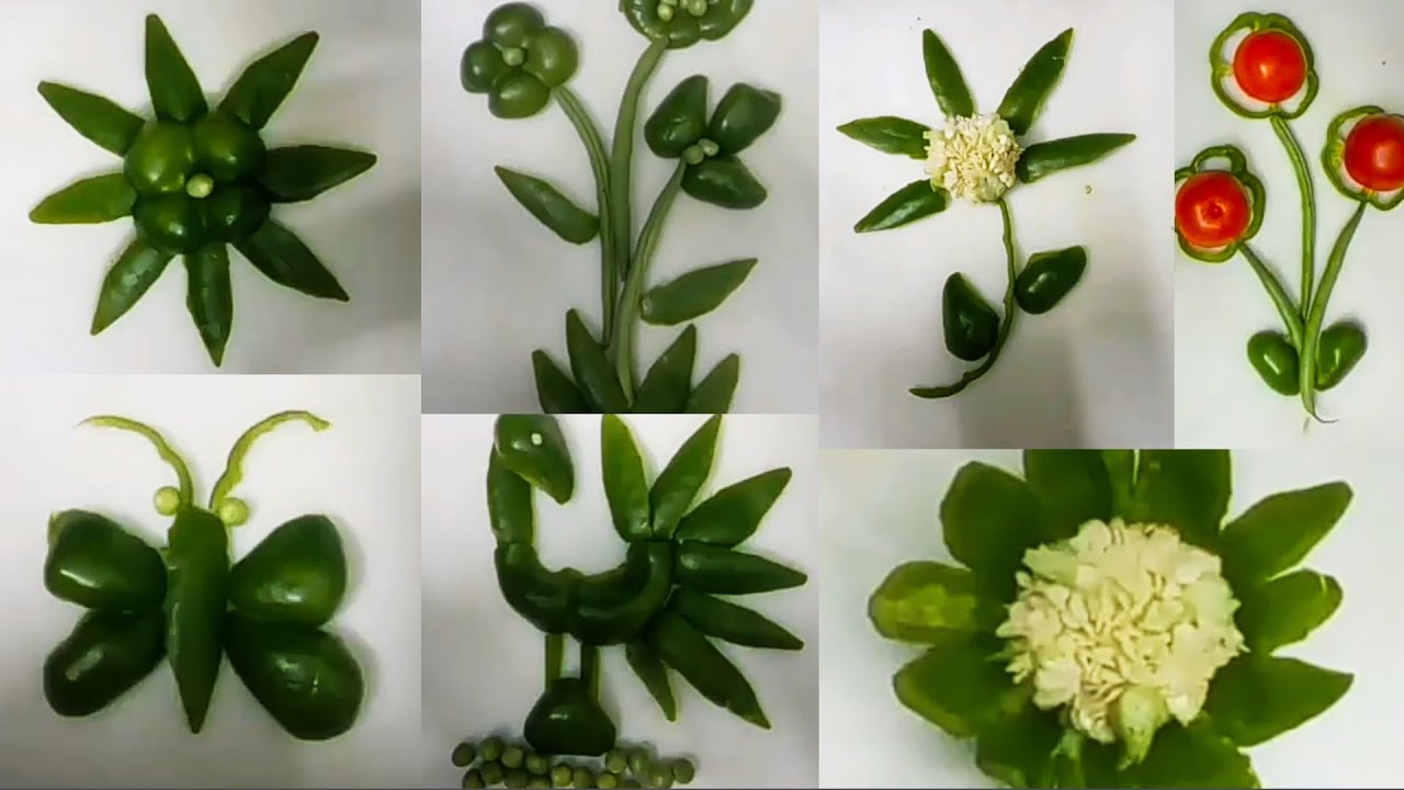 Vegetable Carving With Capsicum