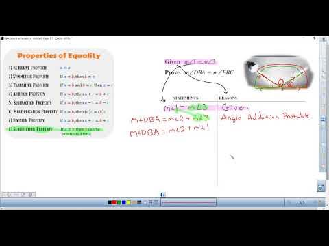 How to Make Two-column Proofs using Properties of Equality - YouTube