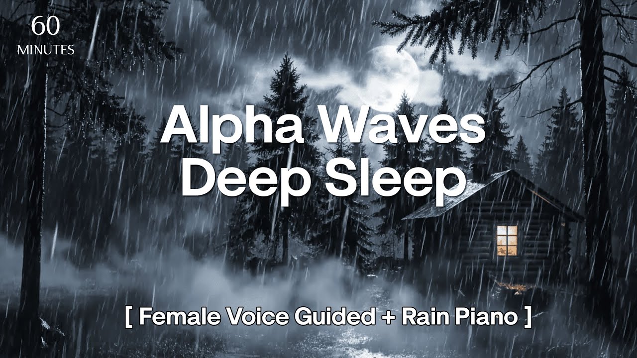 Alpha Waves for Deep Sleep Healing Frequencies with Rain and Piano ...