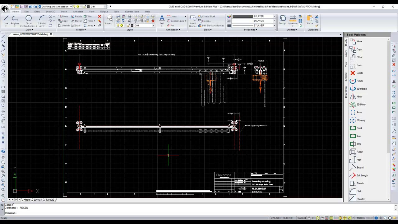 CMS IntelliCAD 9.0 CAD Software - Tool Palettes - YouTube