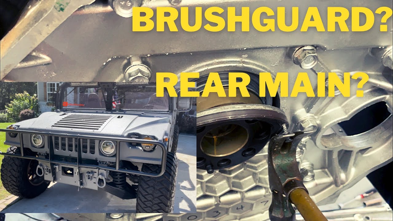 Humvee Duramax Wiring and Rear Main Seal Replacement - YouTube