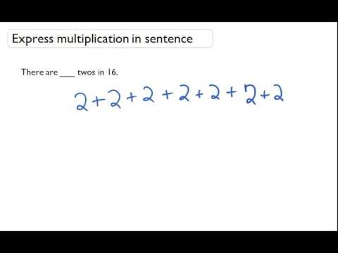 Express multiplication sentence - YouTube