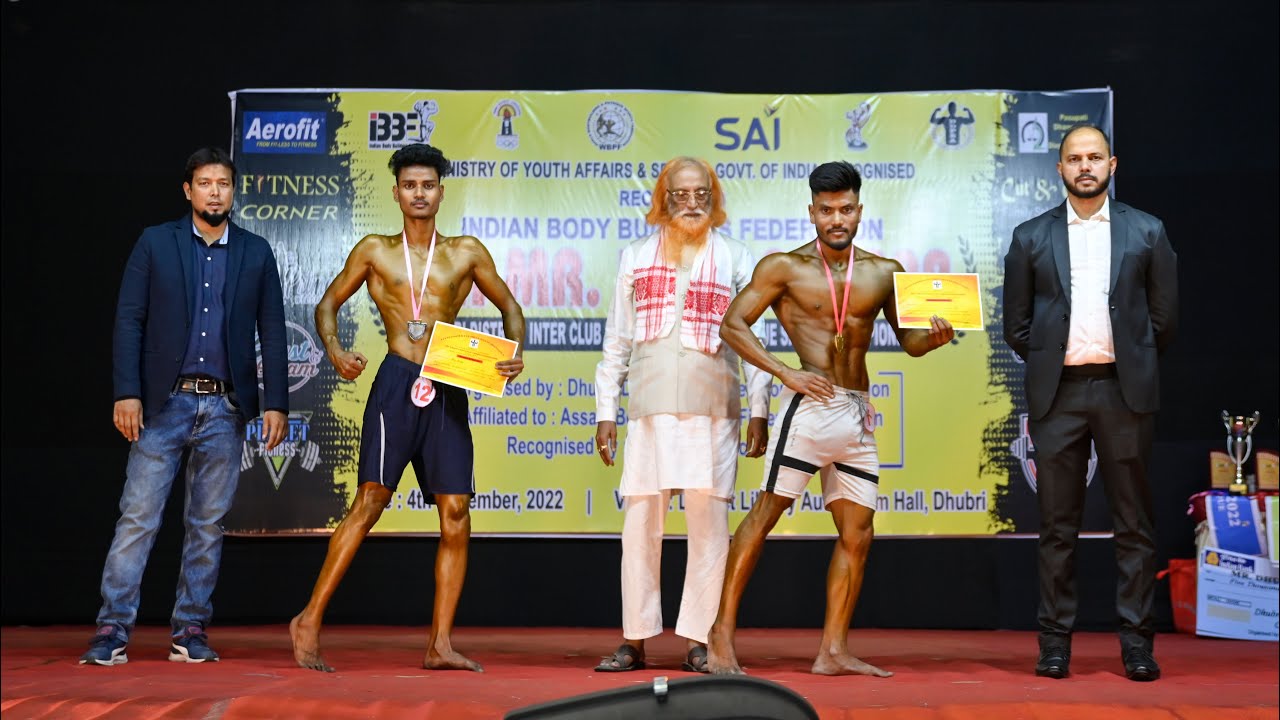 IBBF Mr.Dhubri 2022 || Below 160cm & Above 160cm Men Model Physique ...