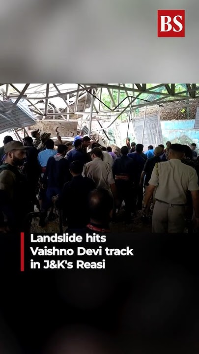 Watch: Landslide hits Vaishno Devi track in J&K's Reasi #vaishnodevi #jammu #shorts - YouTube