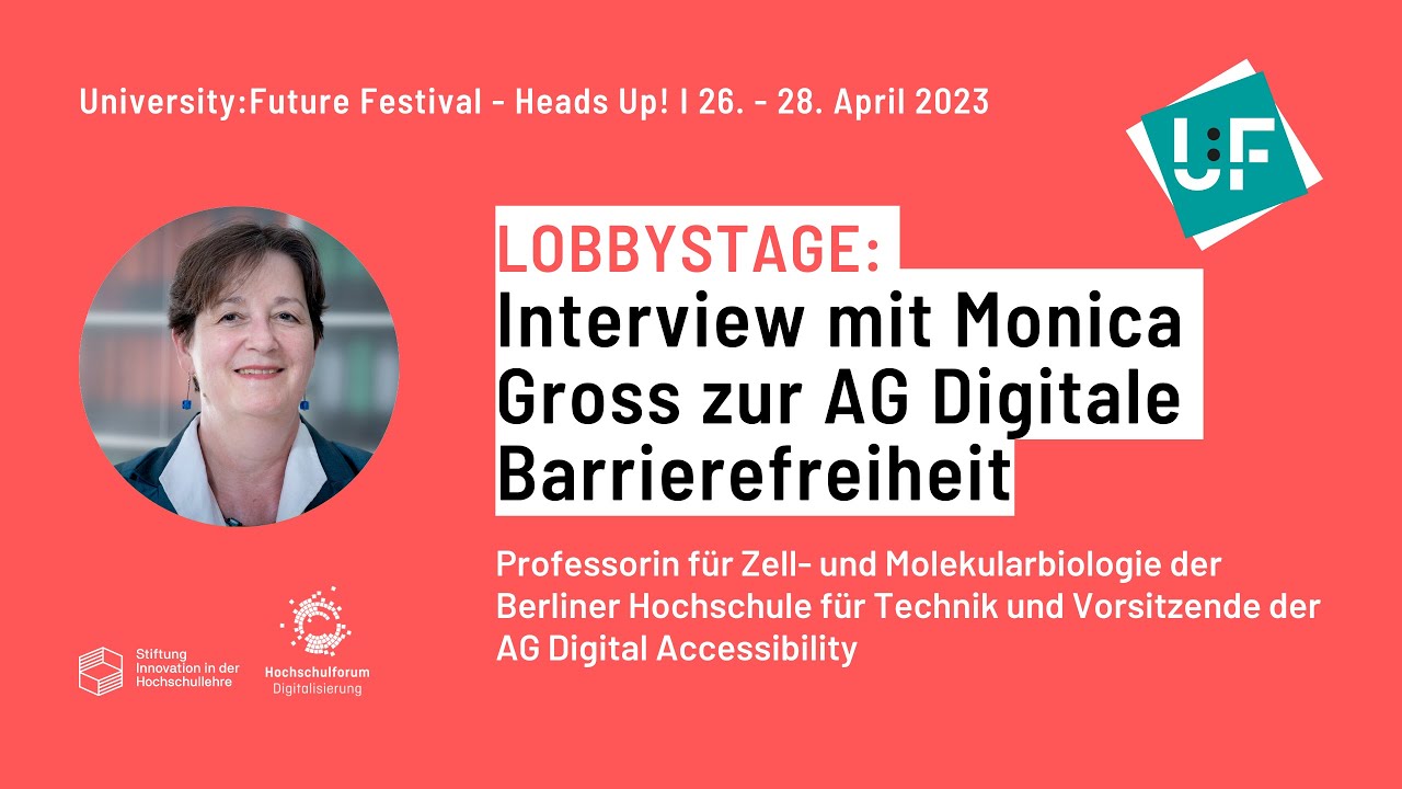 Interview mit Monica Gross zur AG Digitale Barrierefreiheit - U:FF 2023 ...
