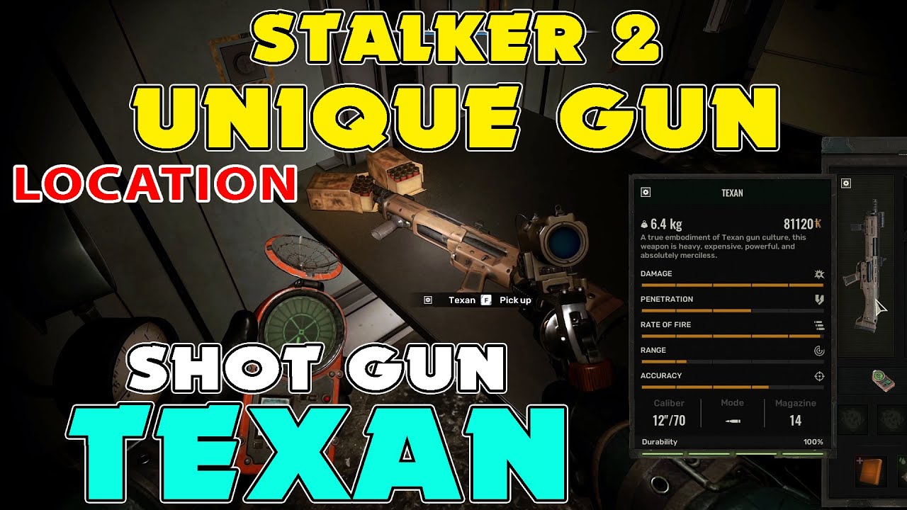 S.T.A.L.K.E.R. 2 - Heart of Chornobyl || UNIQUE GUN "TEXAN" Location ...
