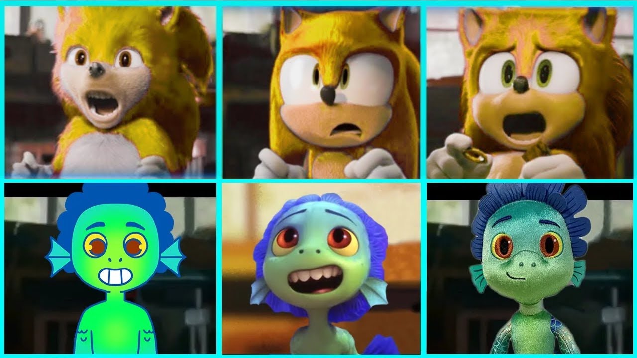 Sonic The Hedgehog Movie SUPER SONIC vs LUCA Sea Monsters Uh Meow All ...