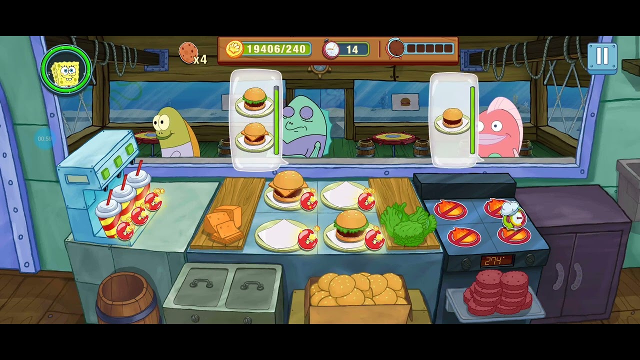 SpongeBob: Krusty Cook-Off - Krusty Krab (Level 10/50) - YouTube