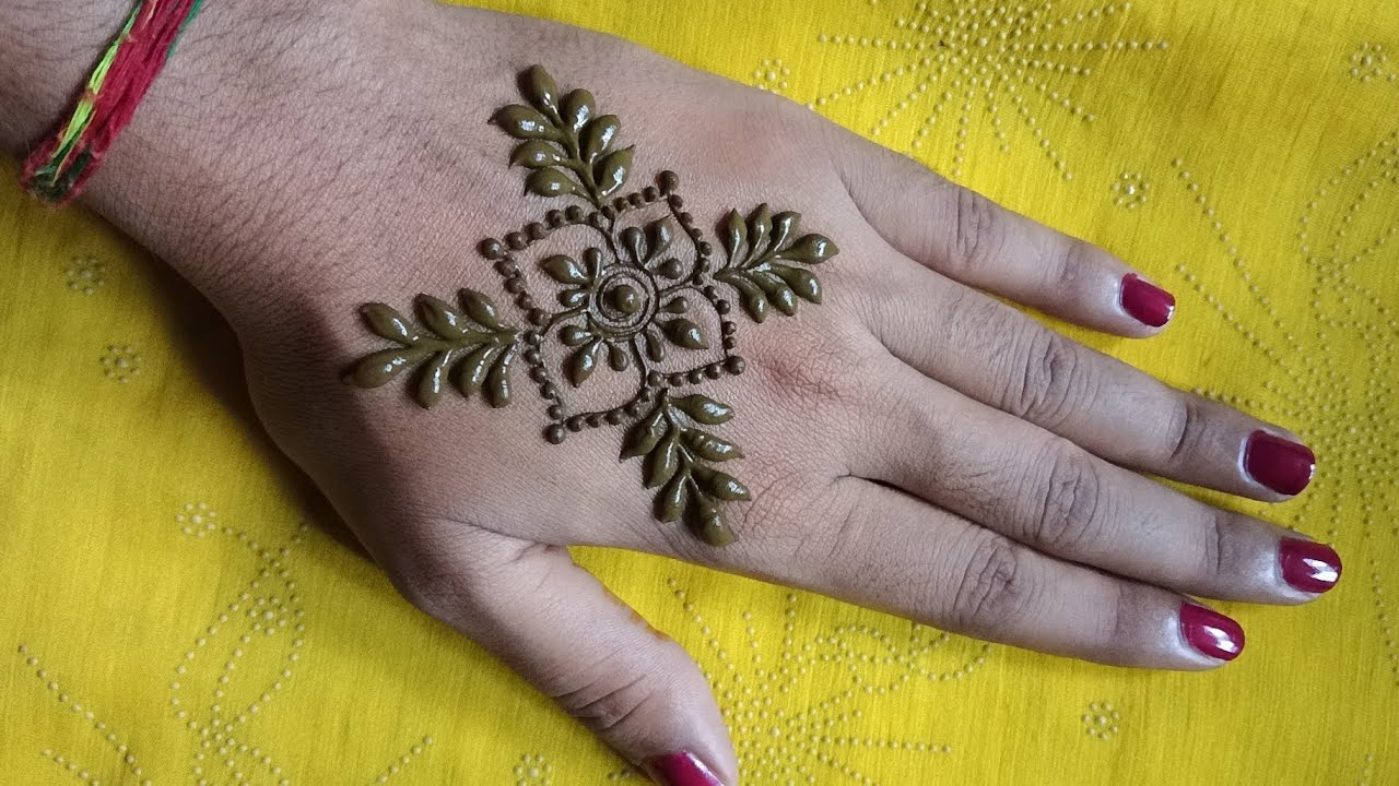 new beautiful stylish simple heena design | Arabic heena design ...