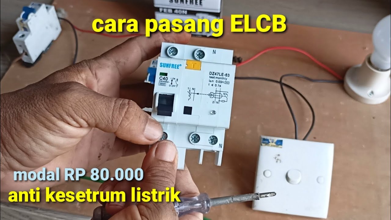 mudah cara pasang ELCB listrik di rumah anti kesetrum - YouTube