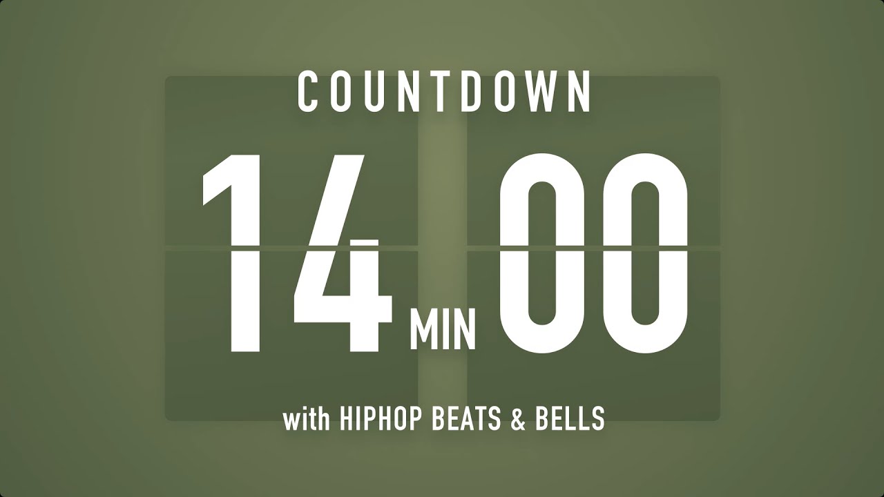 14 minutes Countdown Timer Flip clock 🎵 / +HIP HOP BEATS - YouTube