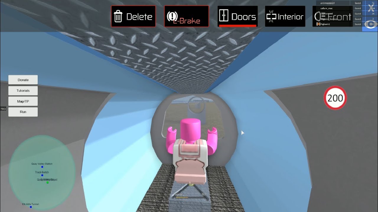 [로블록스(Roblox)] 400km로 달리는 기차에 타버렸어요! 동그란 터널을 달리는 엄청난 기차!! 하이퍼 루프 시뮬레이터 ...