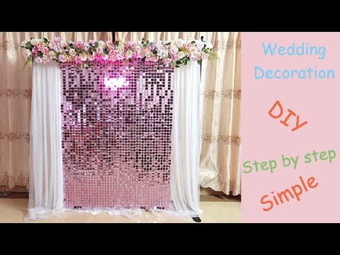 Sequin Backdrop Decoration / Flower Backdrop / Shimmer Wall Backdrop ...