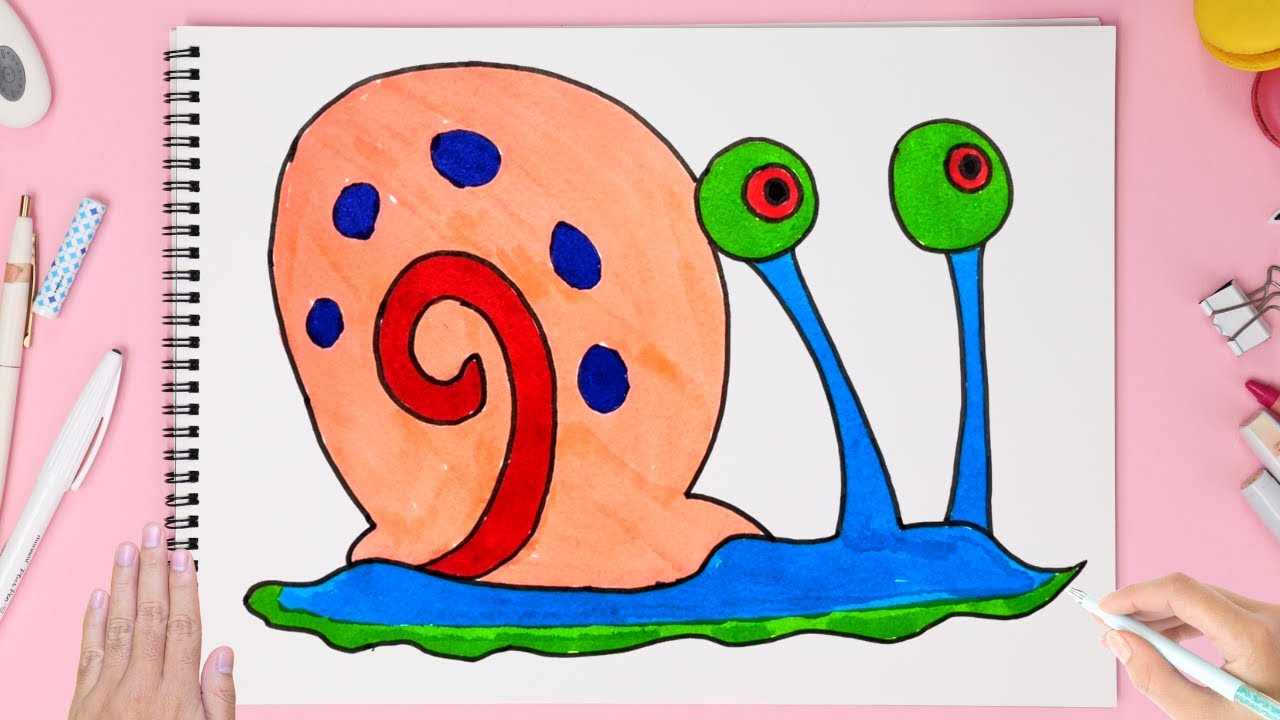 How to Draw Gary the Snail | SpongeBob SquarePants | Super Easy Cartoon ...