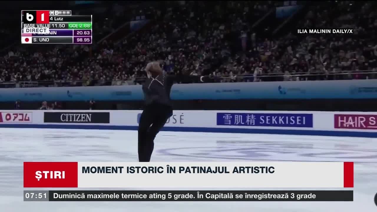 MOMENT ISTORIC ÎN PATINAJUL ARTISTIC. 6 CVADRUPLE_Știri B1TV_10 dec ...
