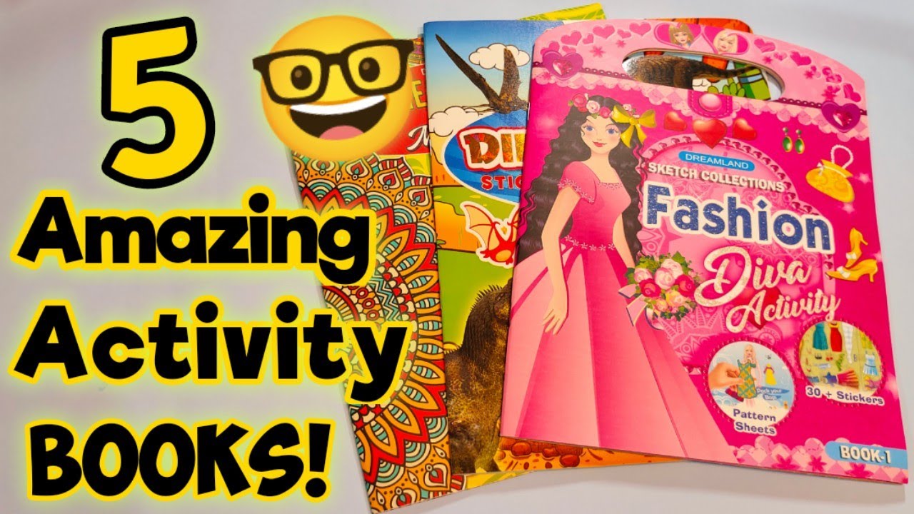 5 Creative Activity Books! 🤓Diy Sticker Activity book! Fashion Activity ...