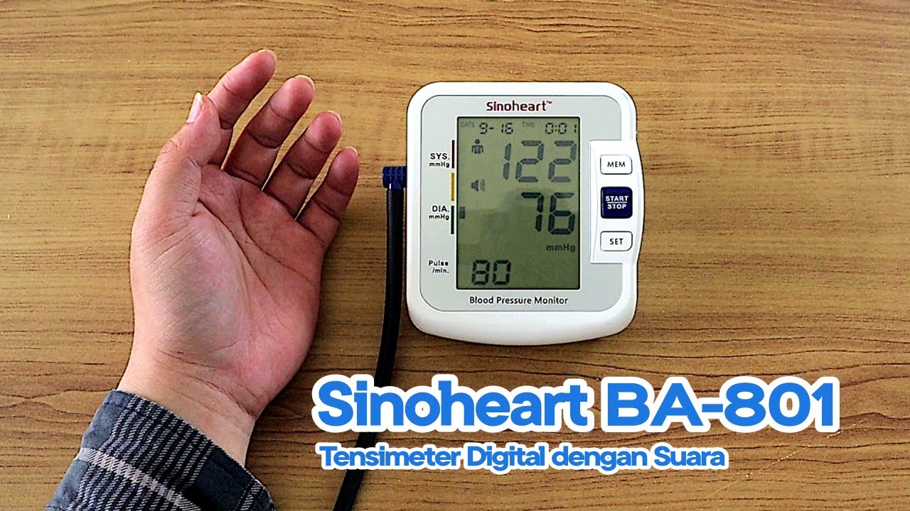 Tensimeter Digital Sinocare BA-801 dengan Suara Pengukuran - YouTube