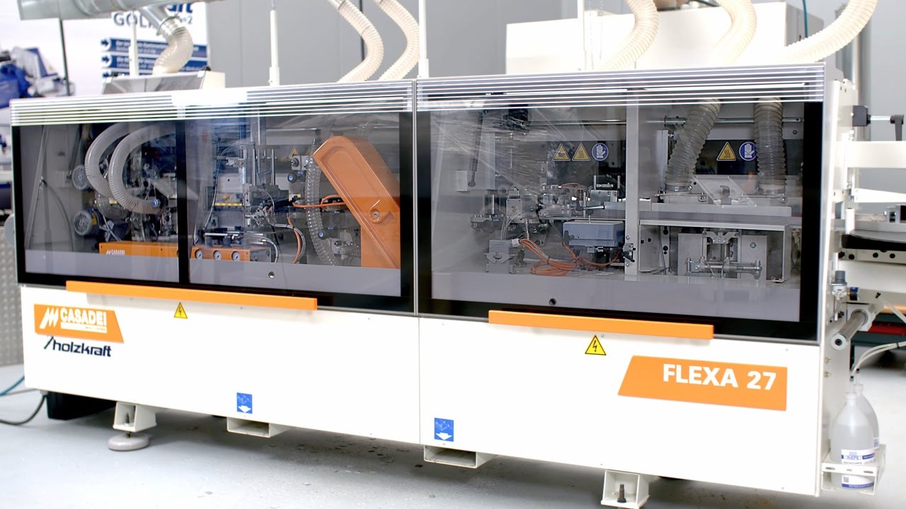 HOLZKRAFT - Flexa 27 RMA 8 Professional Edge Banding Machine - YouTube