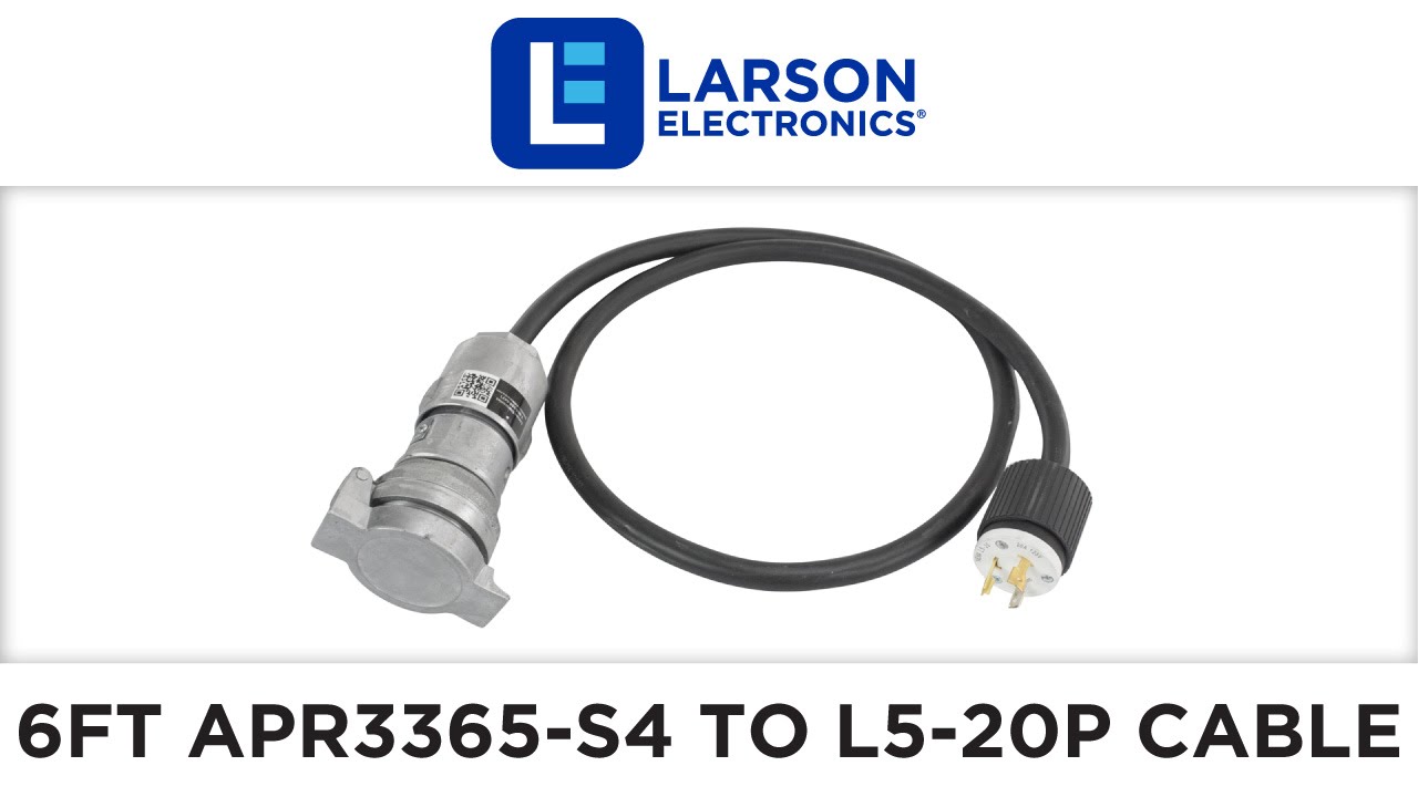 6' Foot Adaptor Cable - APR3365-S4 Connector to Twist Lock L5-20P - 6 ...