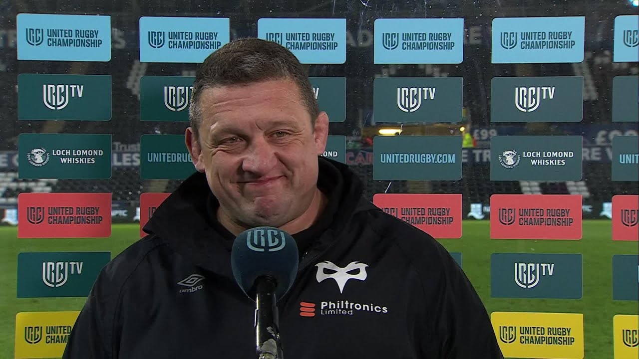 Ospreys coach Toby Booth's emotional reaction to win against Edinburgh ...