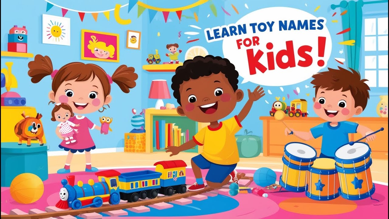 Learn Toys Names🧸🎲 Fun & Learning for Kids | Educational Toy Names For ...