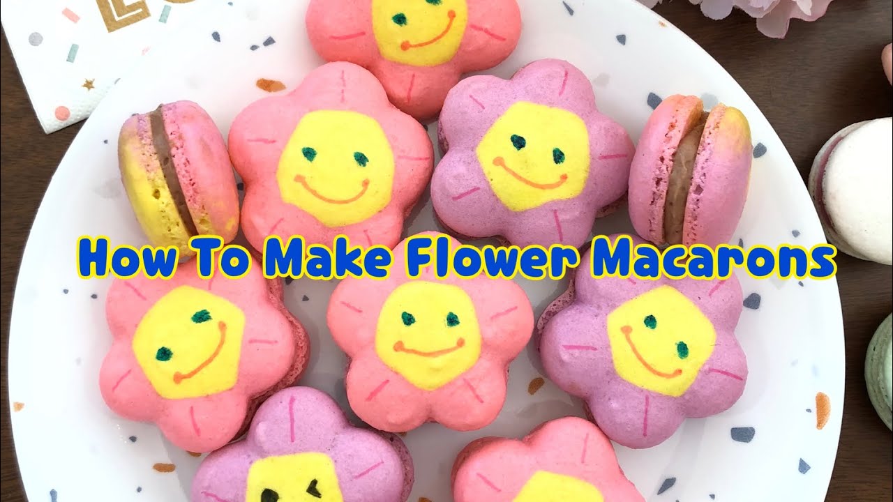 How To Make Flower Macarons | Cute Macarons | #馬卡龍 #macaron #flower ...