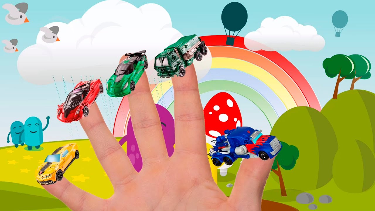 Transformers Bumblebee Optimus Prime Cars Finger Family | Nursery ...