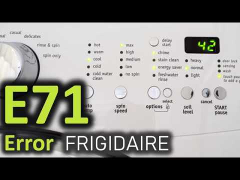 E71 Error Code SOLVED!!! Frigidaire Front Load Washer Washing Machine ...