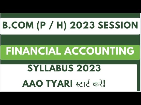 Financial Accounting syllabus 2023 | Du Sol semester 1 syllabus ...