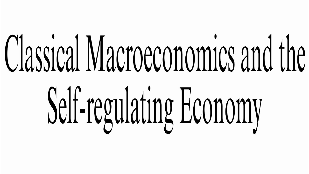 Classical Macroeconomics and the Self-regulating Economy (part 6) - YouTube