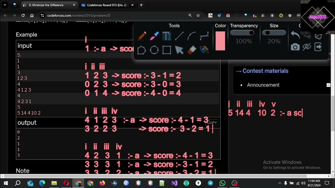 D. Minimize the Difference | Codeforces Round 973 (Div. 2) | CP in Bangla | java solution - YouTube