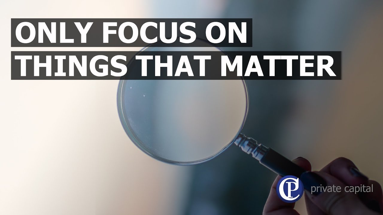 Only focus on things that matter - YouTube
