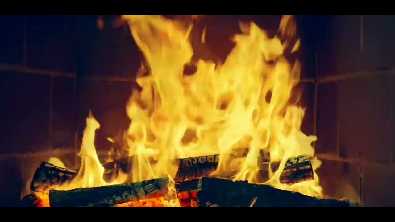 4K Burning Fireplace Video for Relaxation of Relaxing Fireplace ...