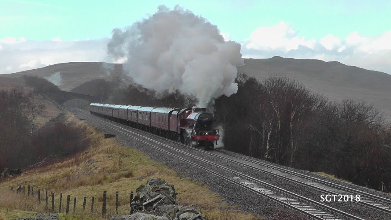 LMS 45699 Flattens the Fells on the Winter CME 17/2/18. - YouTube