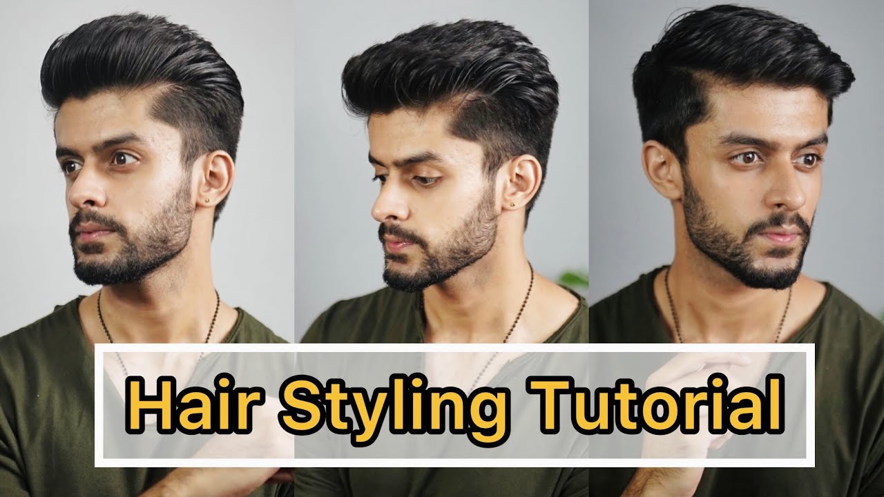 HAIRSTYLING TUTORIAL FOR A QUIFF , MODERN POMPADOUR , SIDE PART! 3 SEXY ...