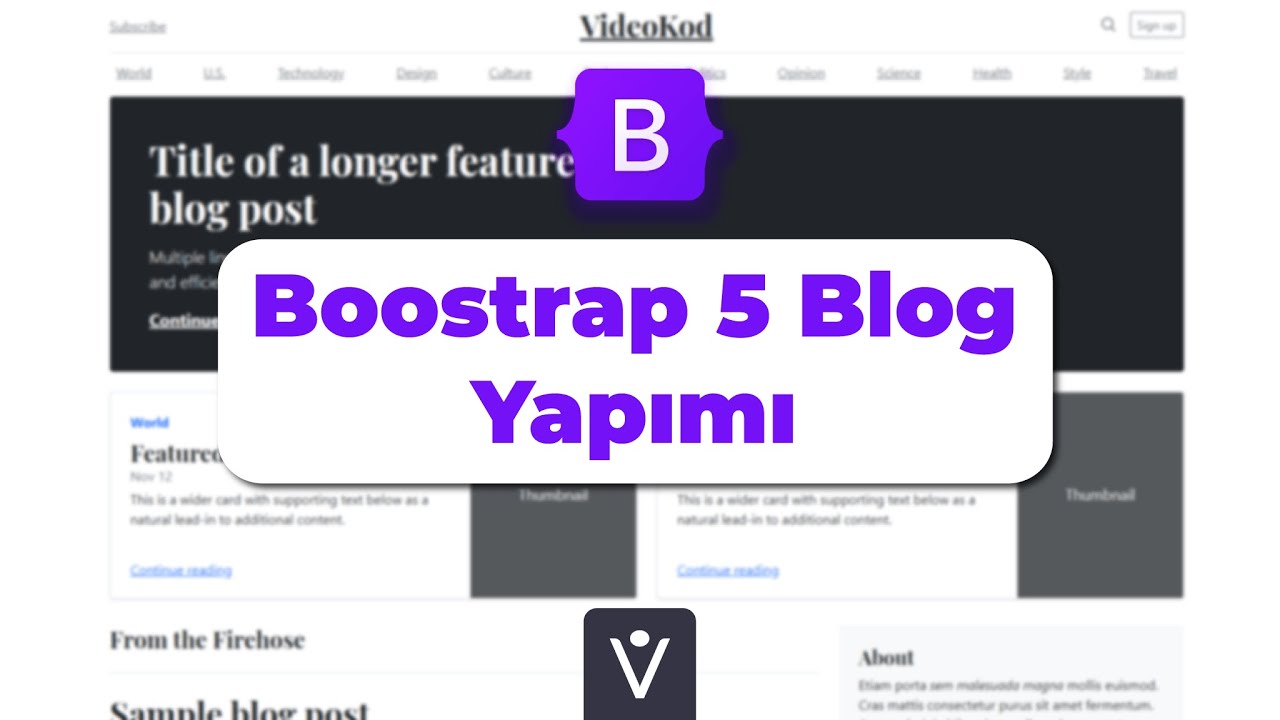 Bootstrap 5 Blog Sayfası Yapımı - YouTube