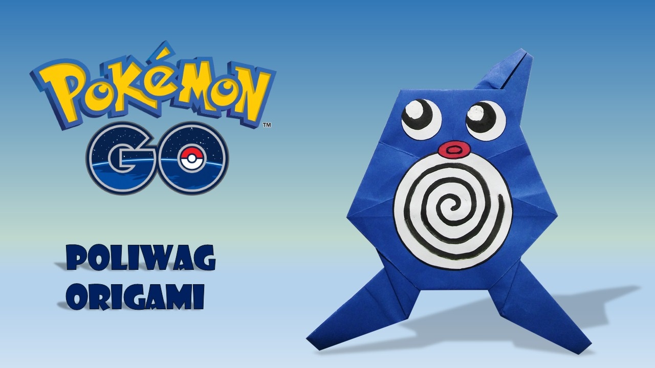 POKEMON GO - Origami POLIWAG Tutorial DIY origami how to make origami ...