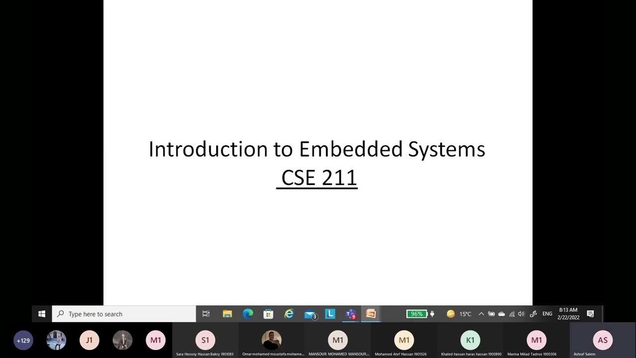 Introduction to Embedded Systems: Lecture 1 part 1 [CSE & ECE ...