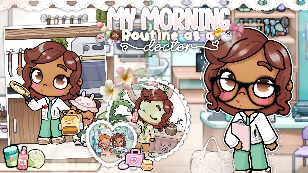 My morning routine as a doctor..! 👩🏽‍⚕️🍡🗯️ || *with voice* || avatar ...