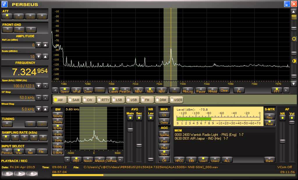 7325kHz Wantok Radio Light from Papua New Guinea. Received in JAPAN ...