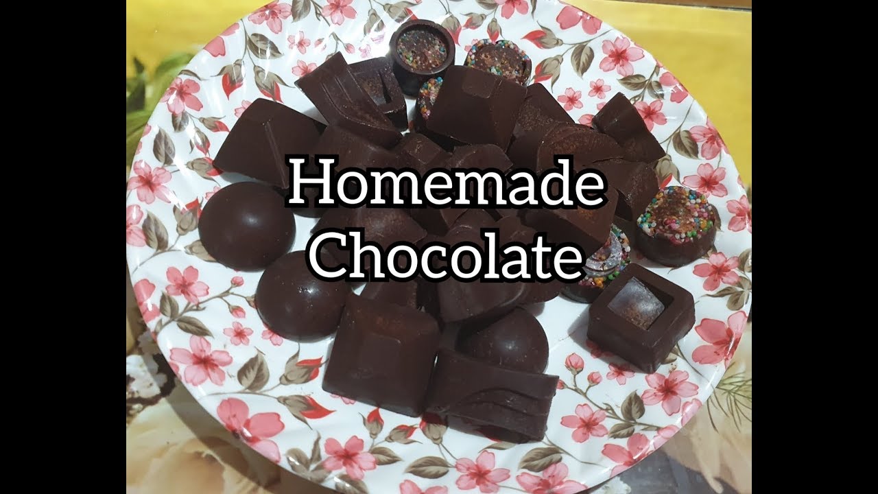 Home made chocolate with only four ingredients/how to make chocolate at ...