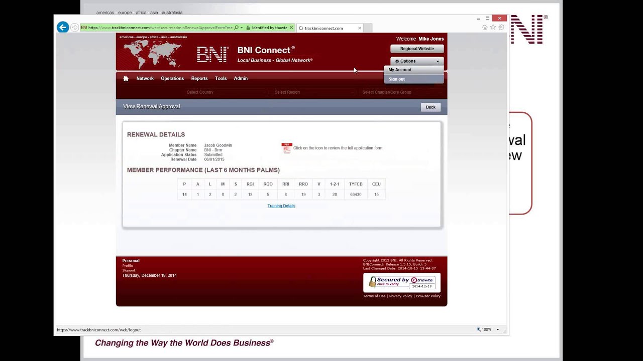 BNI Connect -Online Renewals for BNI MN - December 18, 2014 - YouTube